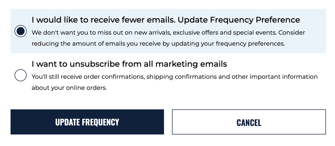 Top 12 unsubscribe email and page examples for inspiration | Email ...