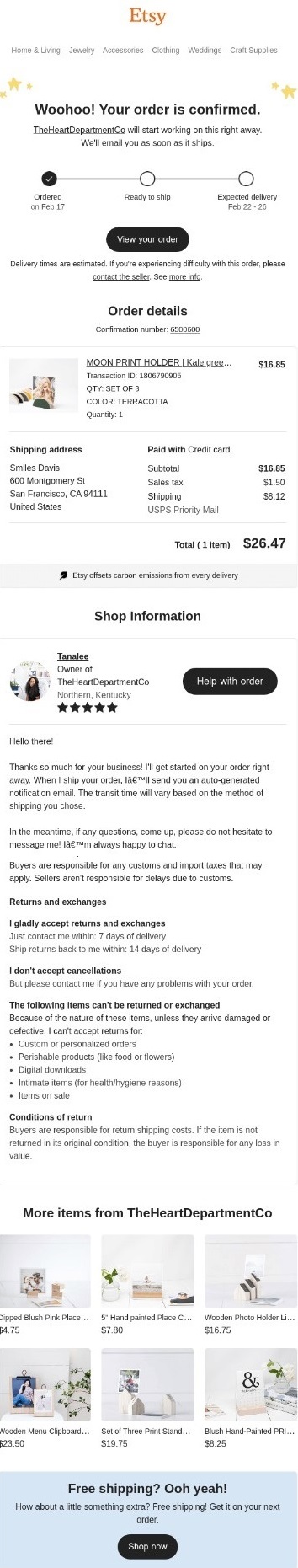 Examples and tips on how to send a confirmation email for ecommerce ...